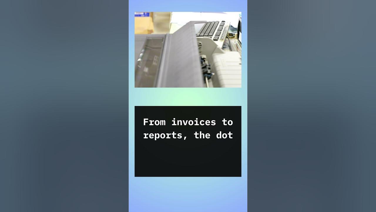 Epson's Dot Matrix Printer: Redefining Printing Technology - YouTube