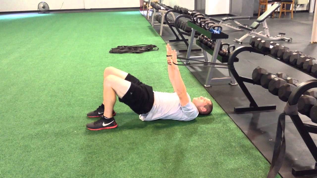 Core Engaged Glute Bridge - YouTube