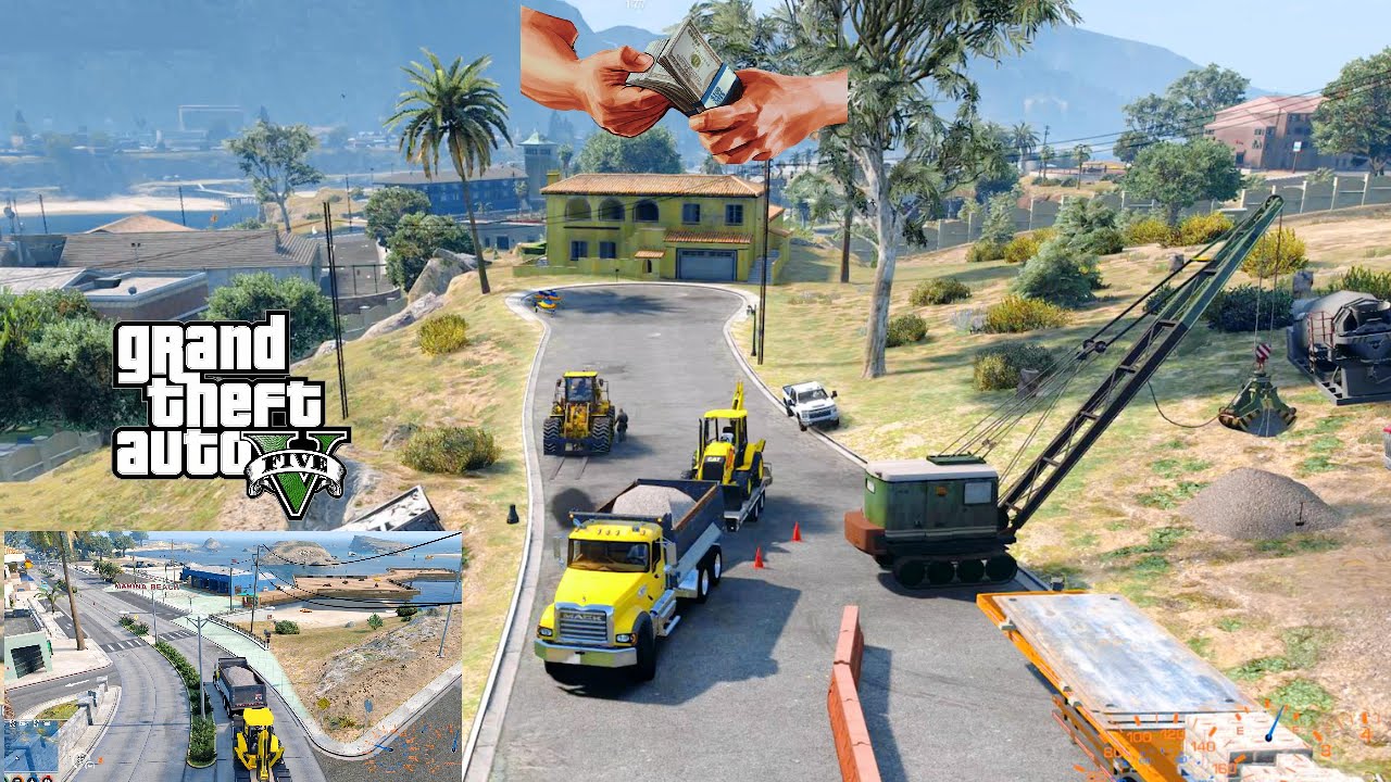 Working with a dumpterMack GTA5 RolePlay /Trabajando Con una Volqueta ...