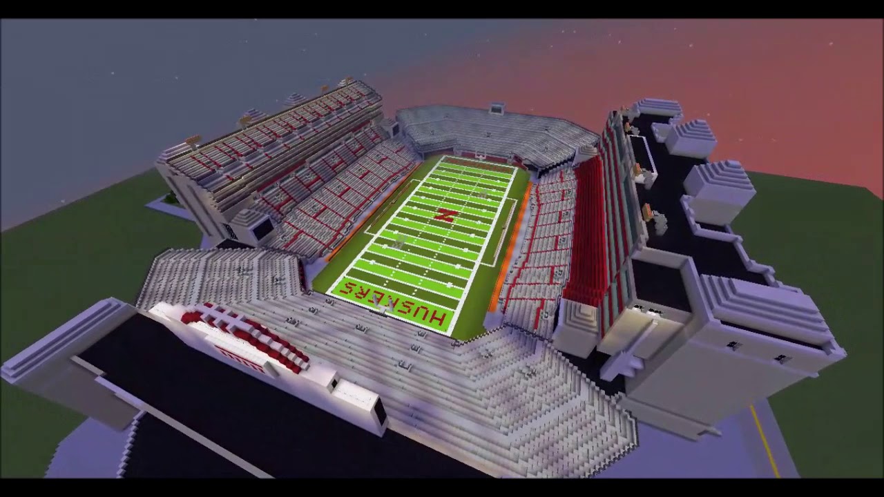 Minecraft Build of UNL Memorial Stadium - YouTube