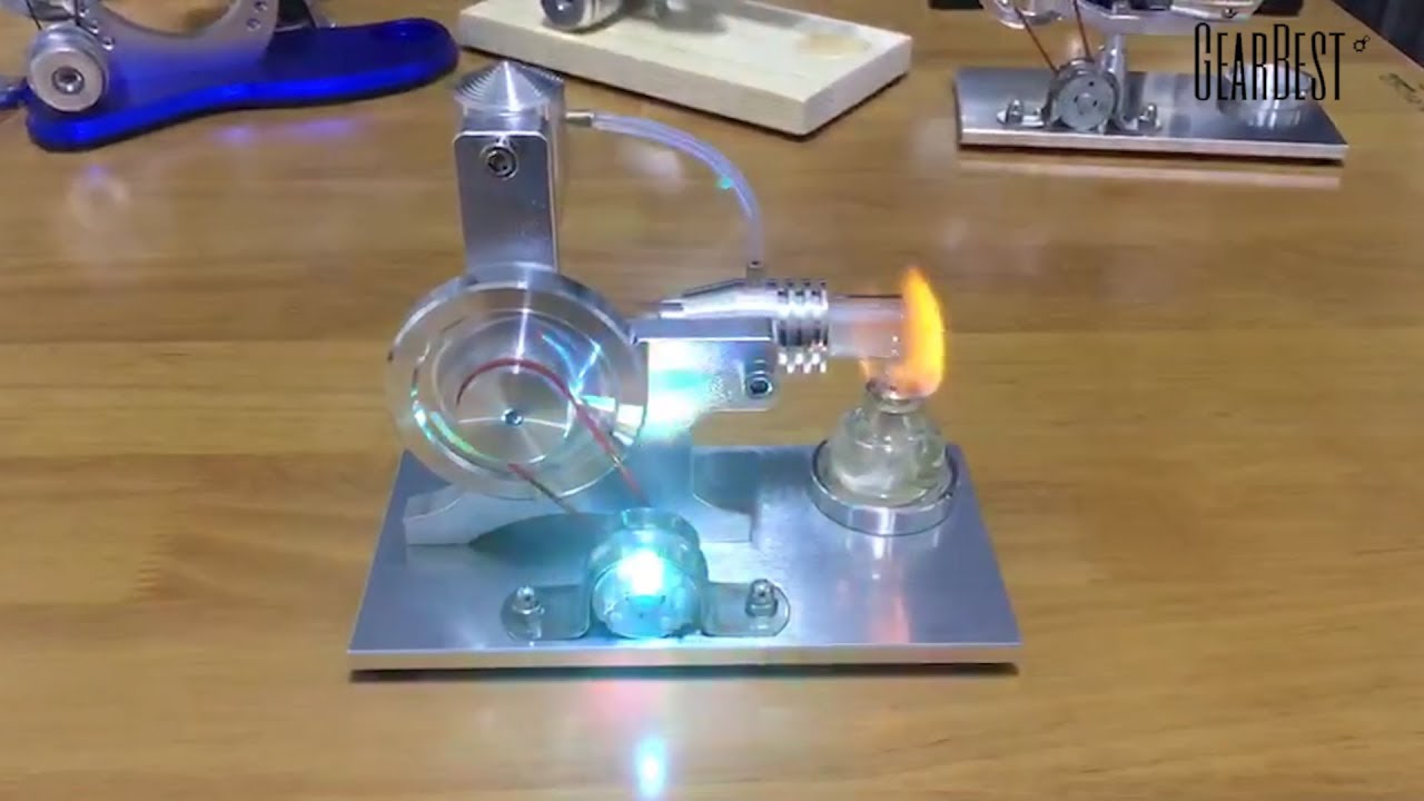 DIY Steam Machine Stirling Engine Model SILVER 280735801 - YouTube