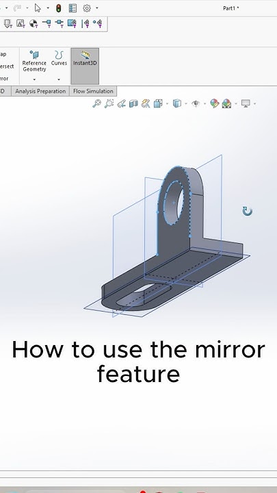 How to use mirror feature in SolidWorks #cad #solidworks #solidworkstutorail - YouTube