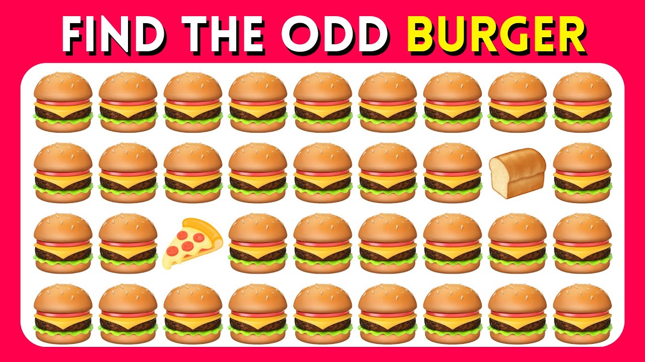 Find The ODD One Out Food And Drink Edition - Easy Medium Hard - Emoji ...