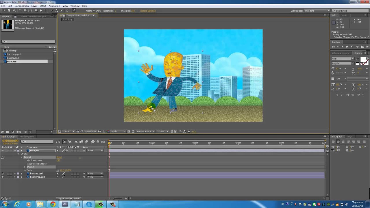 After Effects Advanced-Puppet Pin Tool(操偶工具)-06 - YouTube