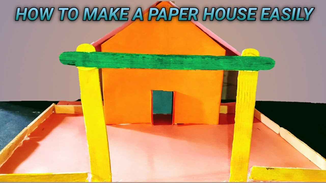 How to make a "Paper House" with coloring paper || Diy paer crafts by ...
