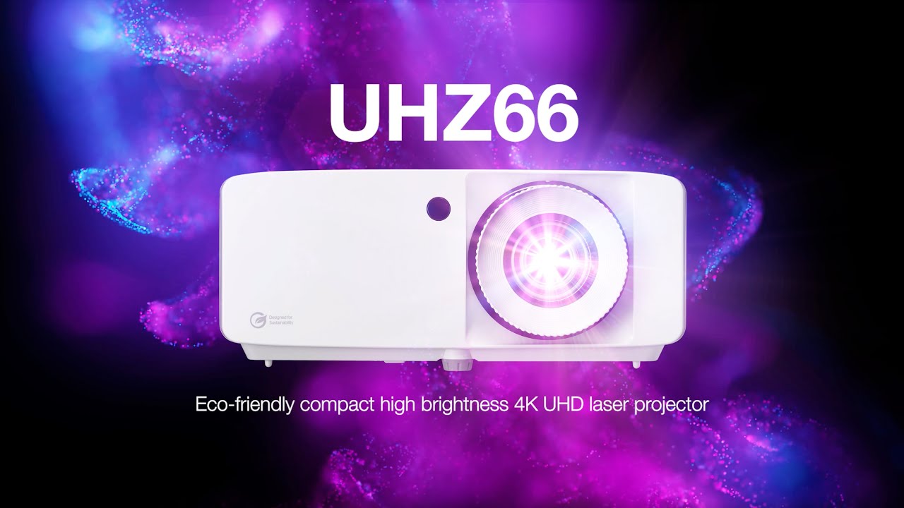 Optoma UHZ66 Eco-friendly compact high brightness 4K UHD home laser ...