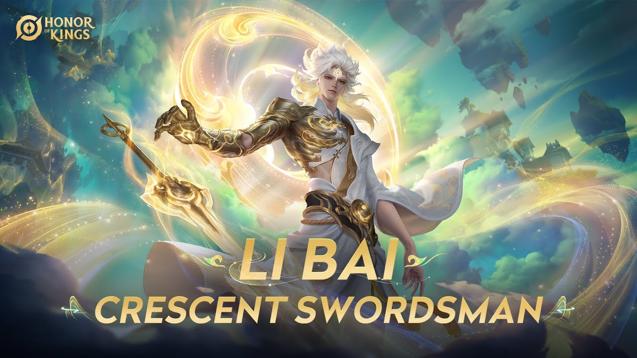 Li Bai - Flawless Skin "Crescent Swordsman" | Skin Showcase | Honor of ...