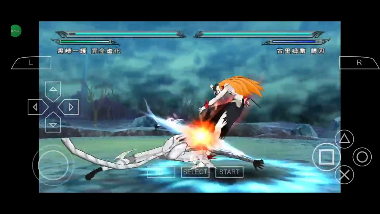bleach real game on emulator. bad ass game,training Mode first time ...