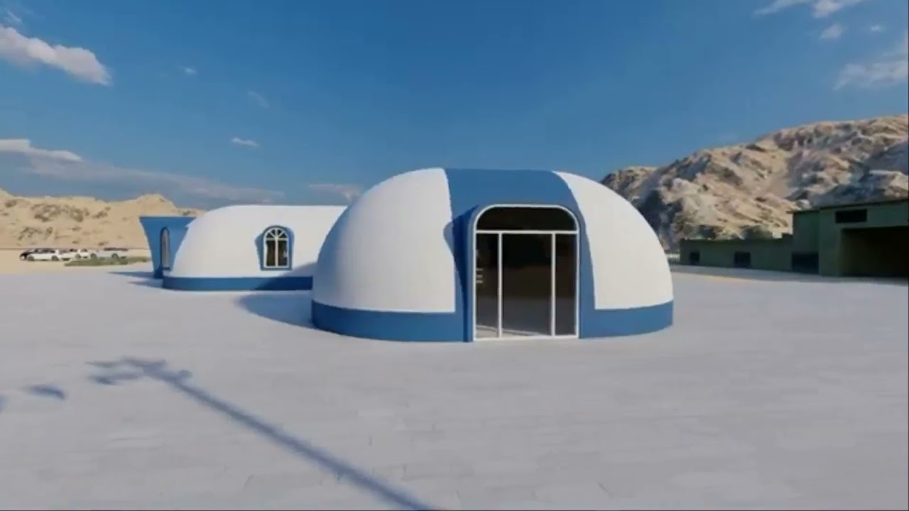 Amazing Modern Yurt , polystyrene domes, - YouTube