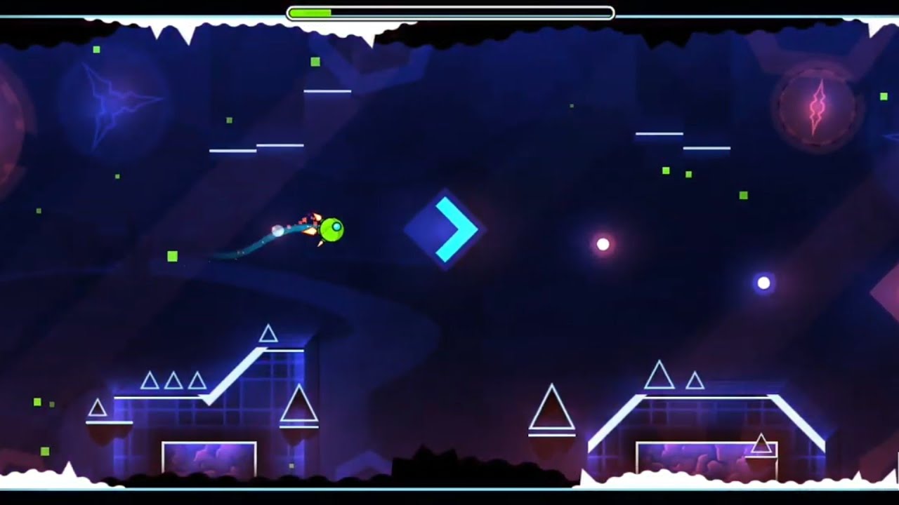 A Random Geometry Dash Level with Swing Copter (Meltdown) - YouTube
