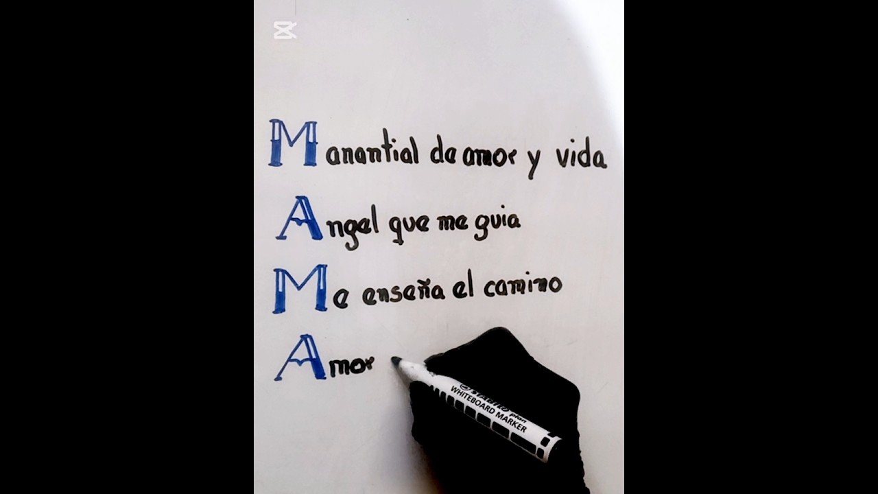 Acrostico palabra Mama #mama #madre #shorts - YouTube
