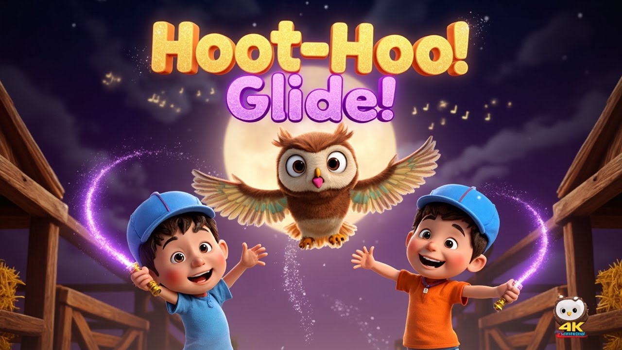 Wise Owl Hoot-Hoot Glide (Slow) | Kids Sing Along Nursery Rhyme 2025 ...