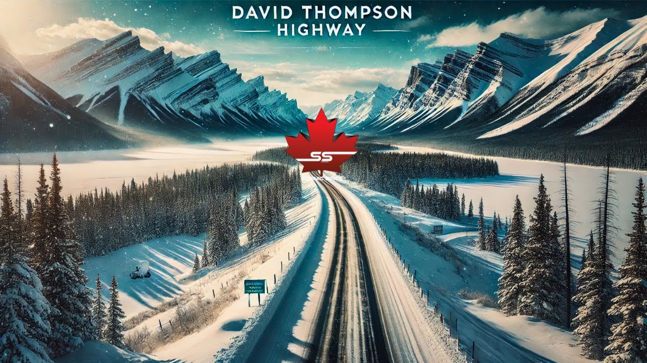 🇨🇦 DAVID THOMPSON HIGHWAY IN WINTER | SCENIC DRIVE THROUGH ALBERTA’S ...