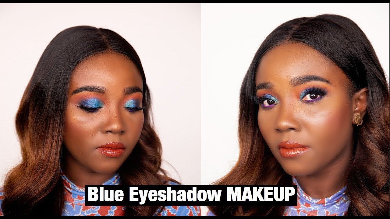 BLUE EYESHADOW LOOK USING PATRICIA BRIGHT X MAKEUP REVOLUTION PALETTE ...