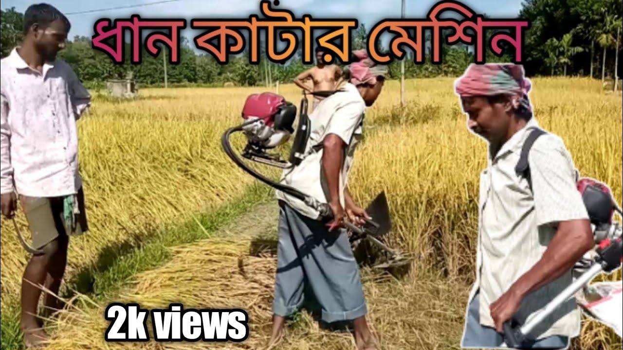 ধান কাটার মেশিন | Mini Rice Cutter Machine | @BTripura13 - YouTube