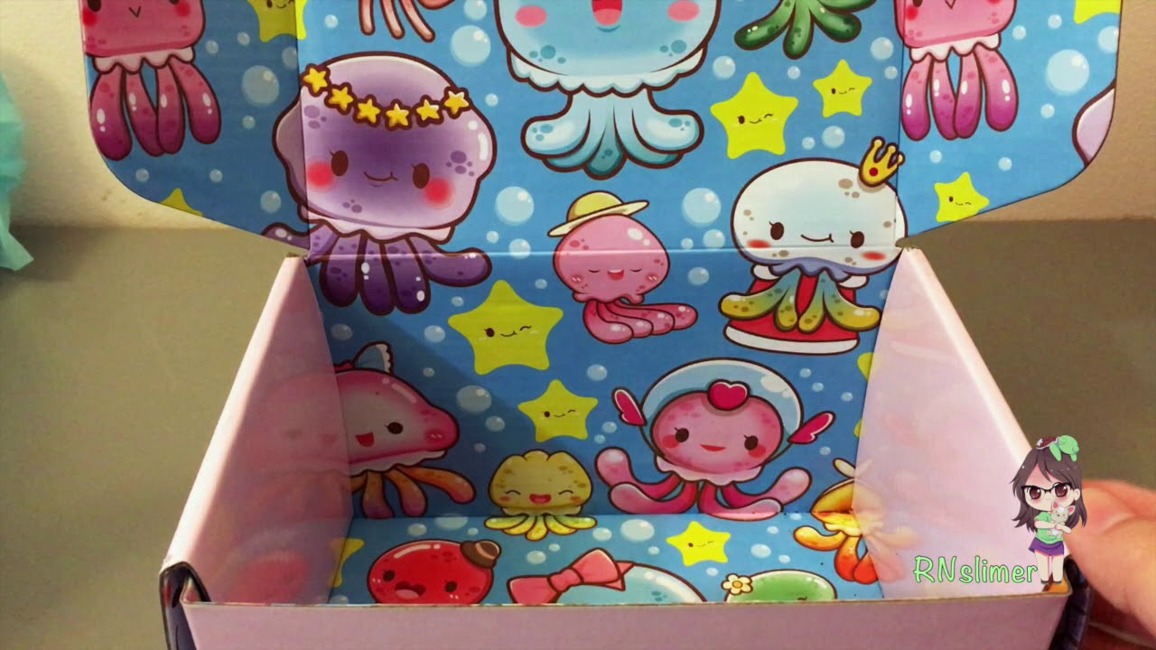 Kawaii Slime Company March Slime Club Box Unboxing, Slime Review, and ...