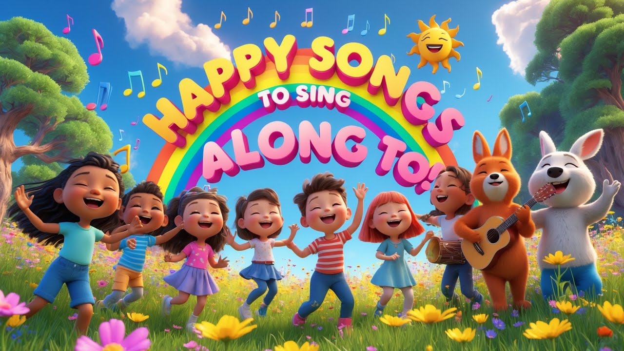 Happy songs to sing along | kids songs in english | 3d animated | happy ...