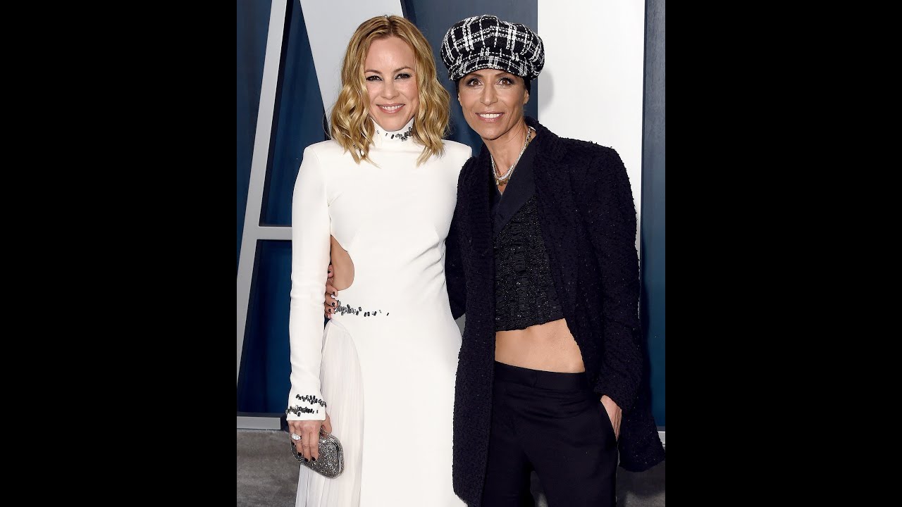Maria Bello Reveals Engagement to Dominique Crenn at Oscars Party - YouTube