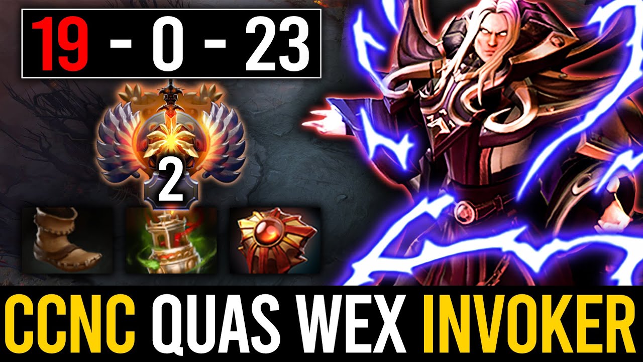 RANK 2 CCNC INVOKER SAFELANE QUAS WEX BUILD - CRAZY 8500MMR AVG GAME ...