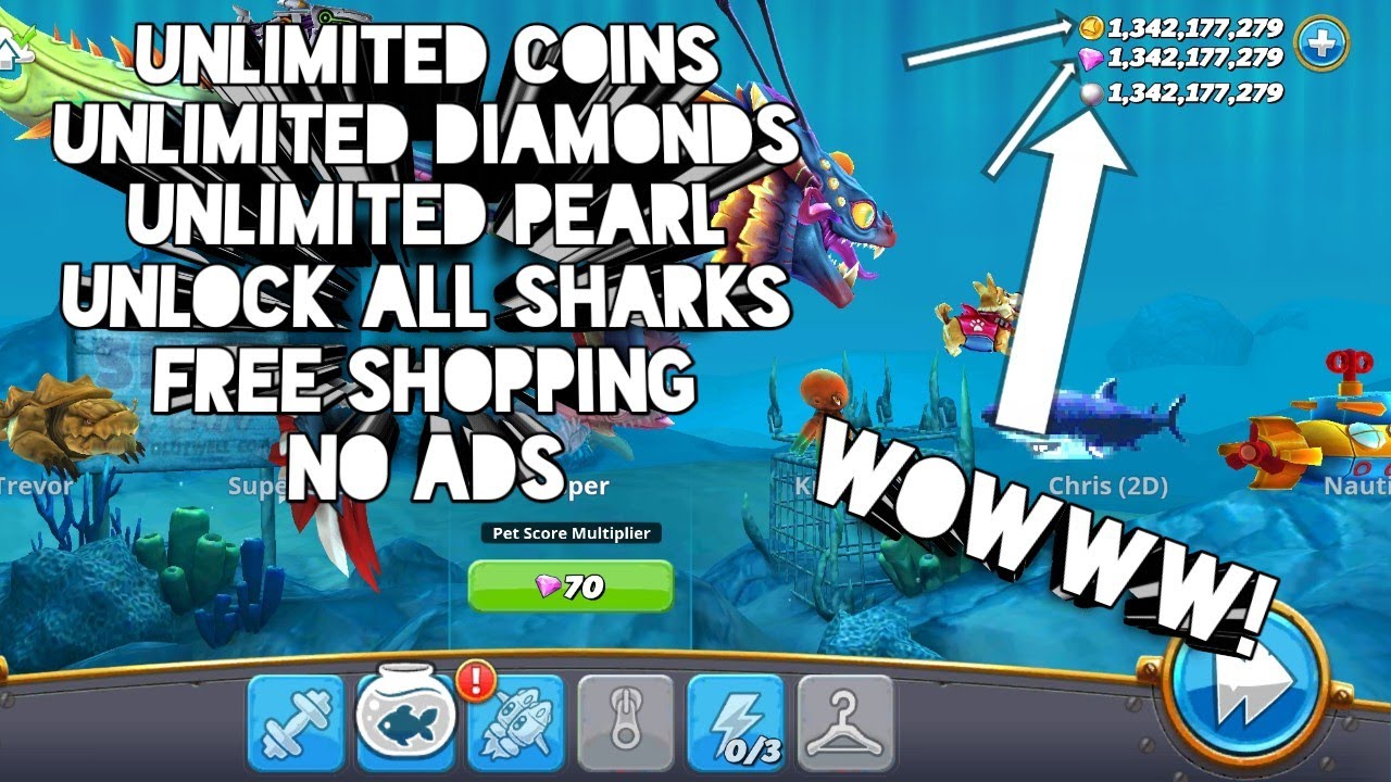 Cara Cheat Game Hungry Shark World Menggunakan Aplikasi Happy Mod - YouTube