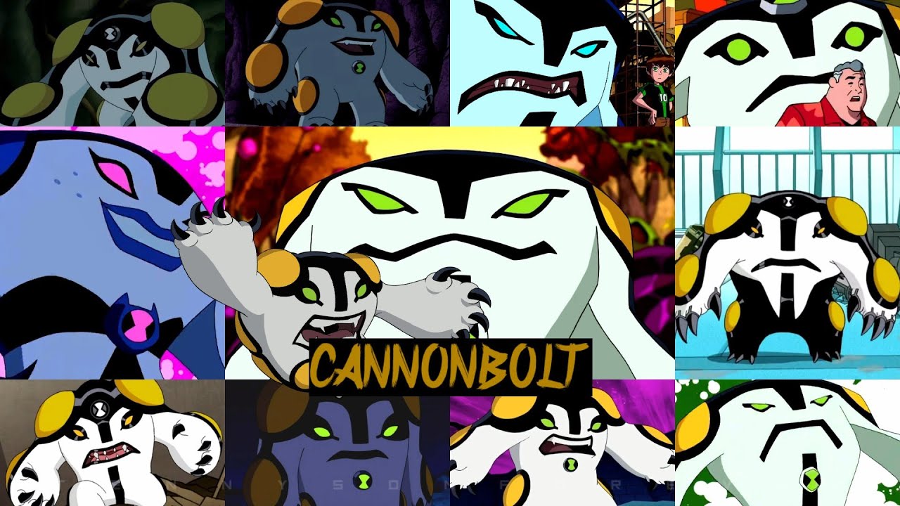 All cannonbolt transformations in all Ben 10 series - YouTube