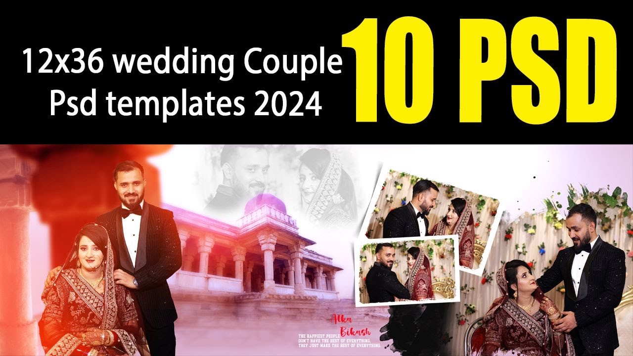 12x36 wedding Couple Psd templates 2024 | PARIDHI artography - YouTube