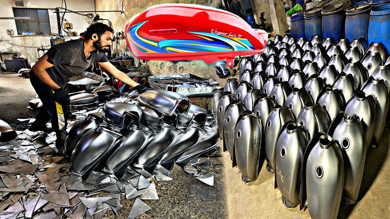 How Motorcycle Fuel Tanks Are Manufactured In Factory || Amazing ...