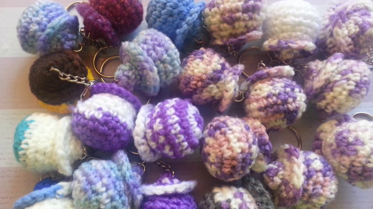 How to Crochet Mini-Clay Pot Keychain (Souvenir) - YouTube