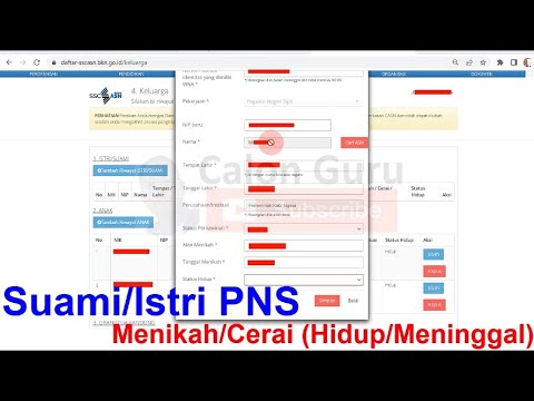 Cara Mengisi DRH PPPK Suami/Istri PNS, Pasangan Menikah/Cerai, Cerai ...