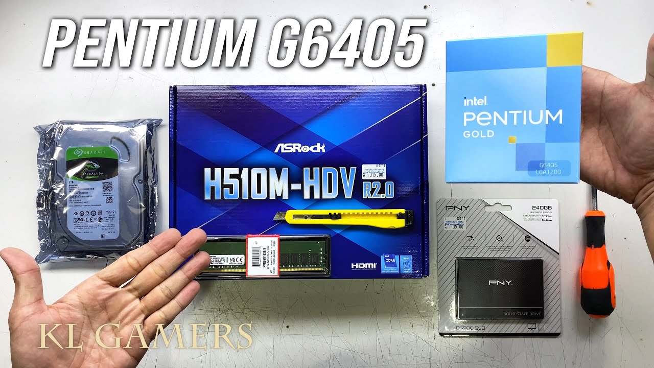 intel Pentium GOLD G6405 ASRock H510M-HDV R2.0 Everyday Office PC Build ...