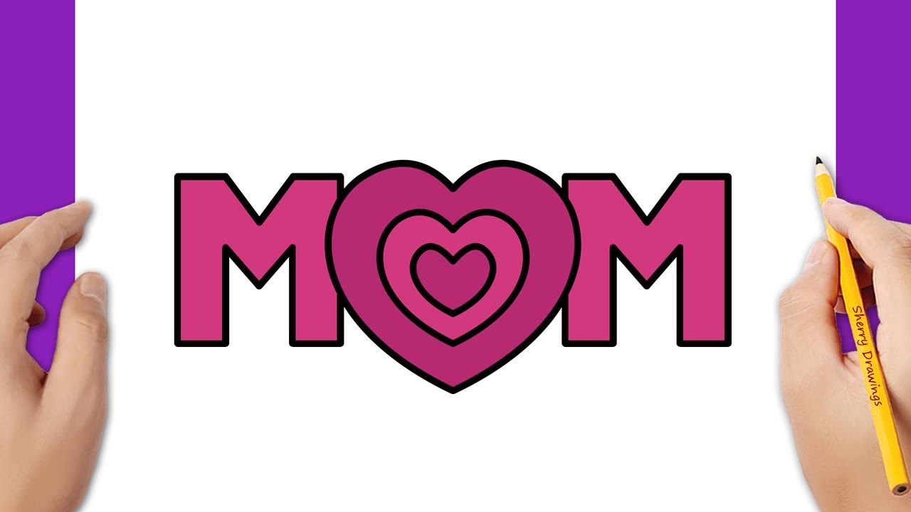 How to Draw I Love You Mom Card | 8 March - International Women's Day ...