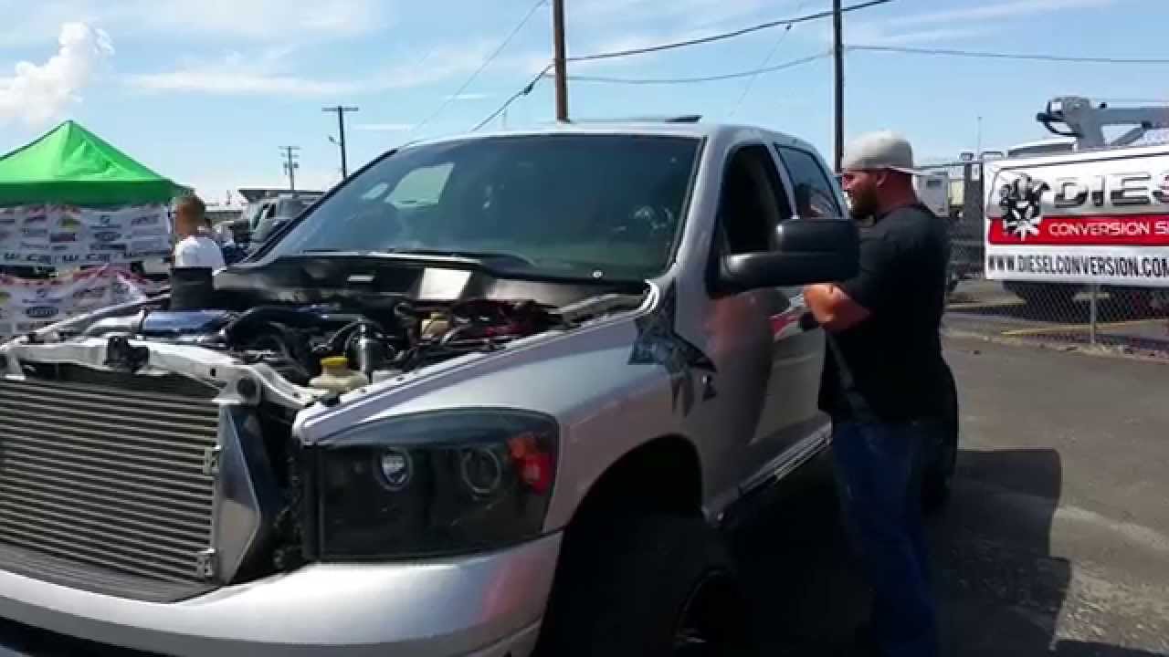 Shawn Baca and The Muscle 1800hp Cummins - YouTube