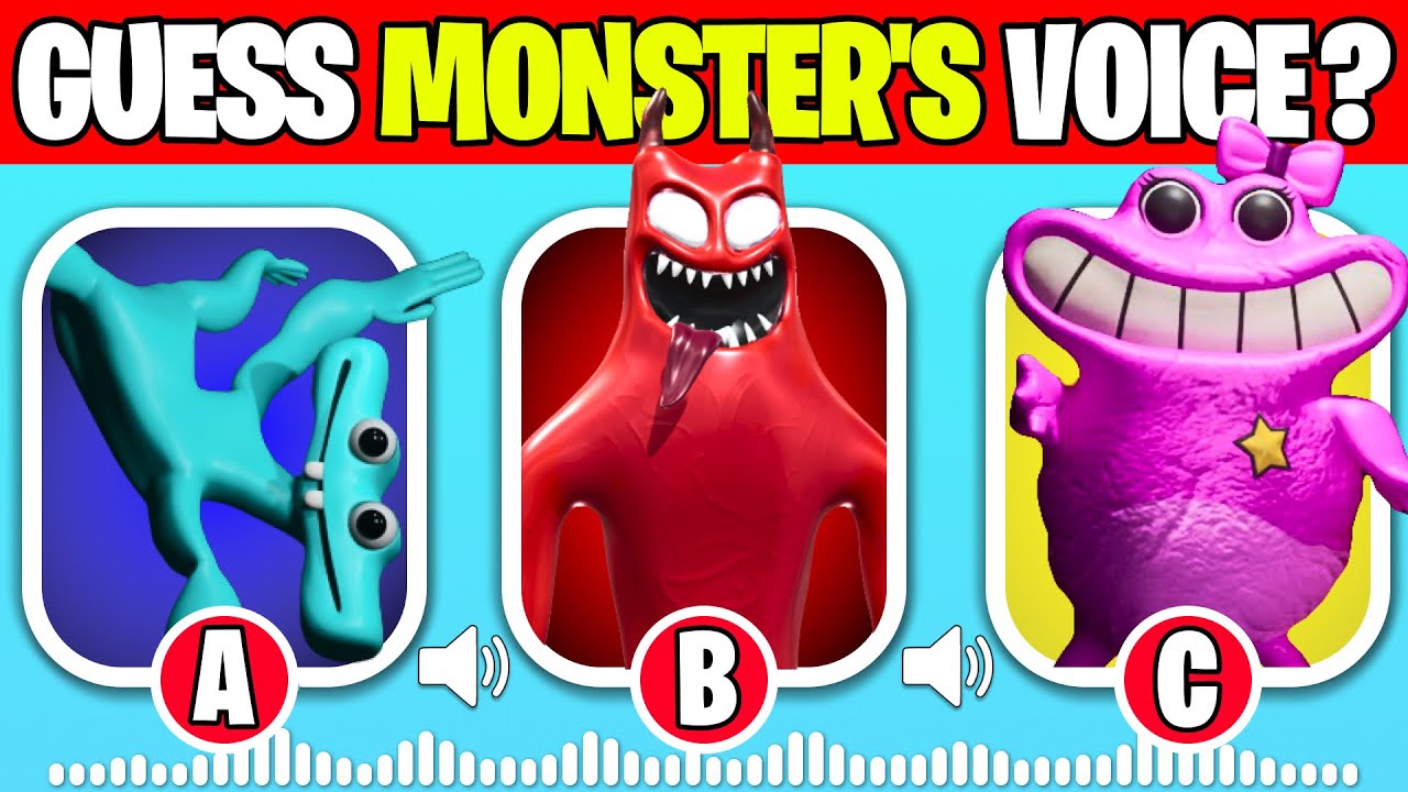 Guess the MONSTER'S VOICE #3 | GARTEN OF BANBAN 4 | JOKING JESSY EVIL ...