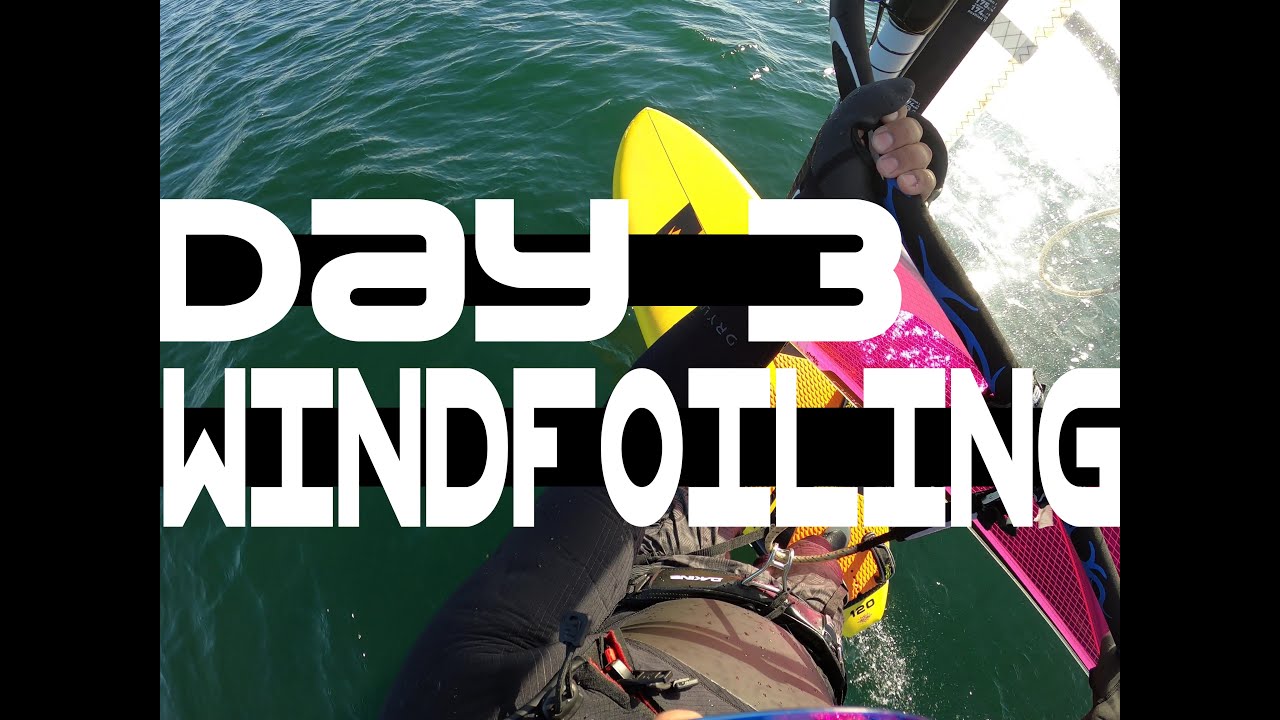 Learning to Windfoil day 3- Sustained Flights - YouTube