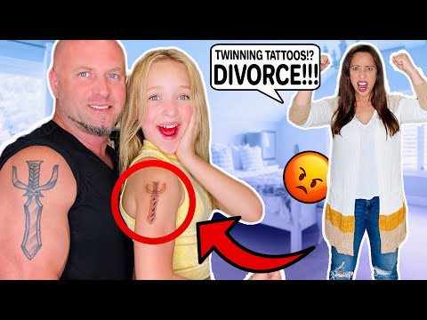 I got a TWINNING TATTOO with my DAD! Causing a DIVORCE?! My mom is MAD!!