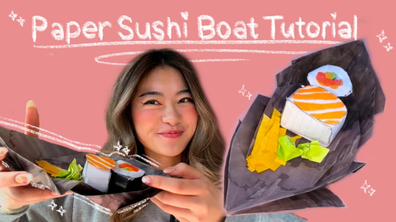 Paper Sushi Boat Tutorial | Simple Supplies! - YouTube