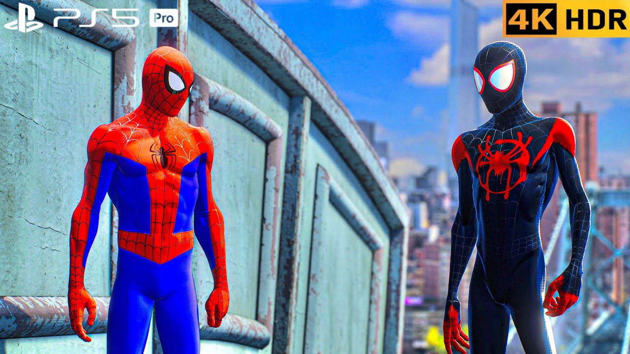 (PS5 PRO) Team Spiderverse join to Fight Kraven Hunters | 4K HDR ...