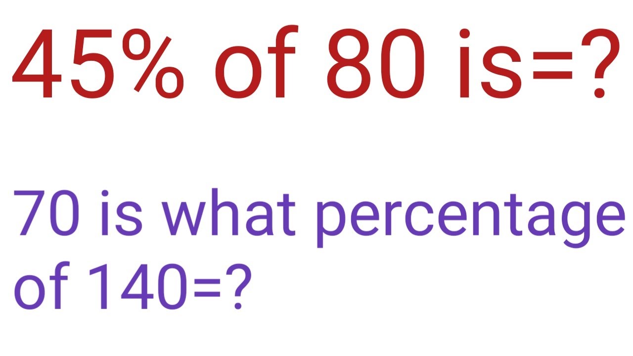 Percentage question | percentage question for competitive exams ...