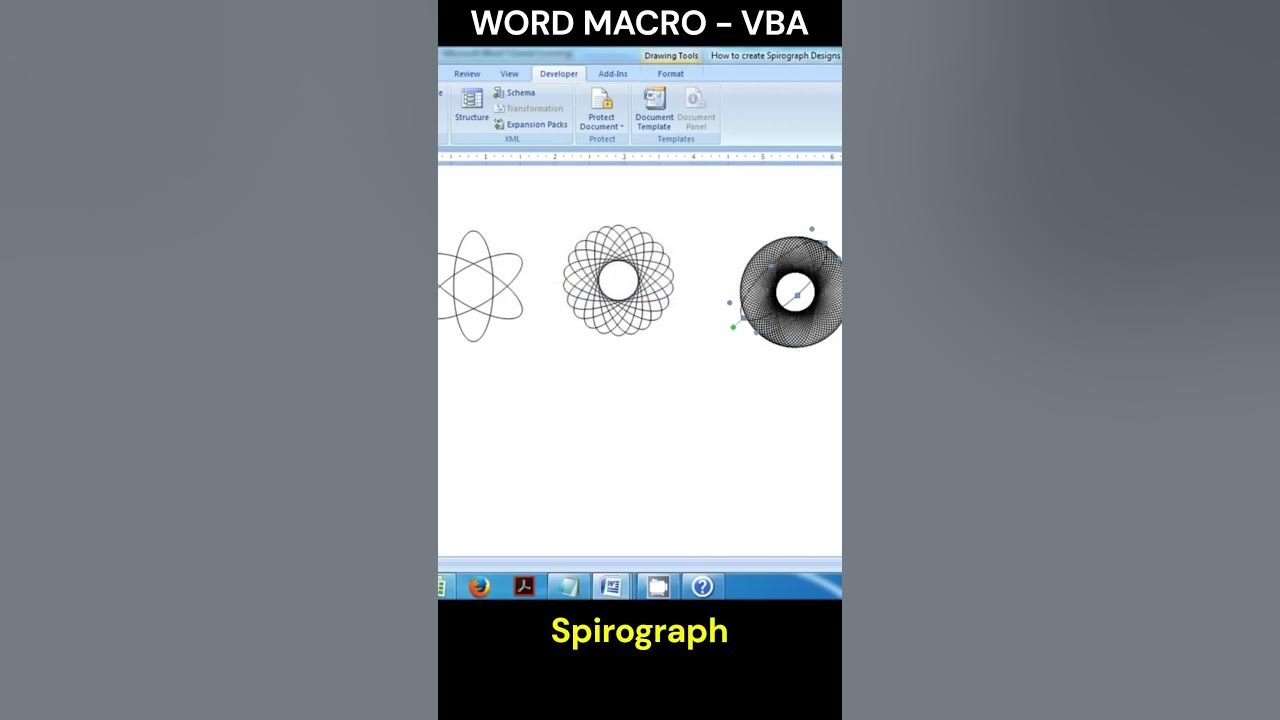 Spirograph - WORD MACRO - VBA #msword #macro - YouTube