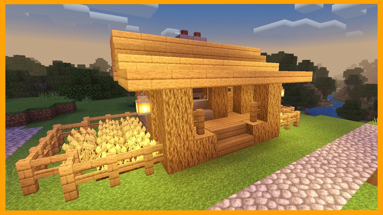 Minecraft Build Tutorial: Simple Starter Survival Farm House (#2) - YouTube