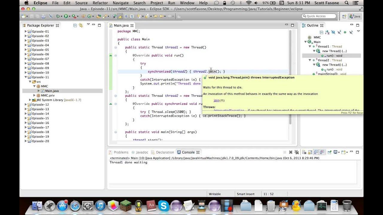 Java Tutorials: Episode 11 - Advanced Threading - YouTube