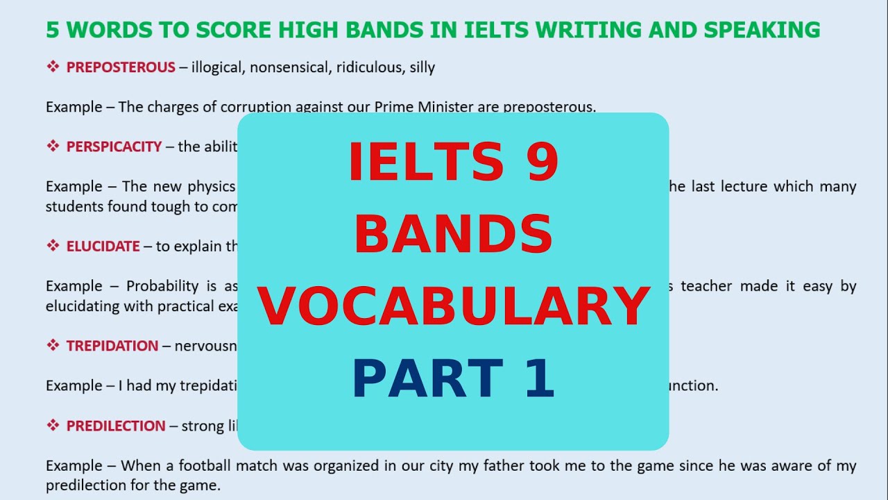 IELTS 9 BANDS VOCABULARY PART 1 YouTube ielts-9-bands-vocabulary-part-1-youtube