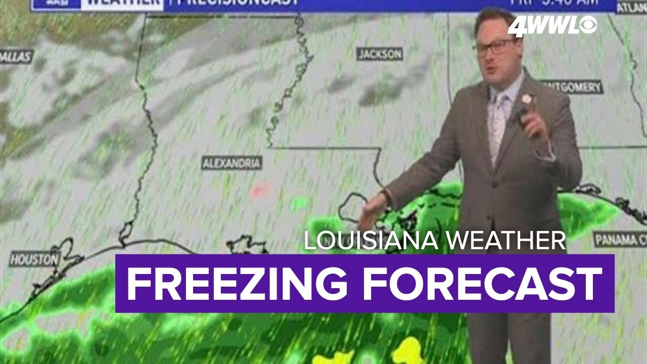 A cold rain for most, some patchy ice possible in Louisiana - YouTube