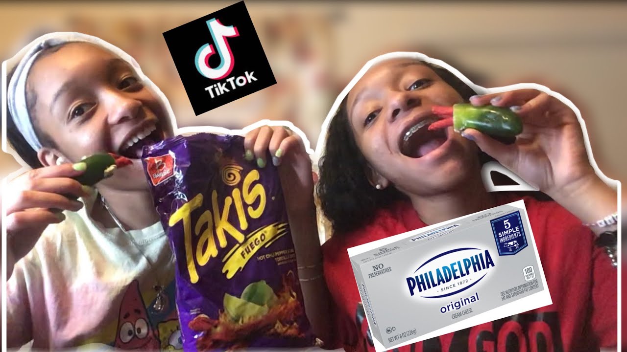 TRYING JALAPEÑO TAKIS CREAM CHEESE VIRAL TIKTOK CHALLENGE | GoldenTwinz ...