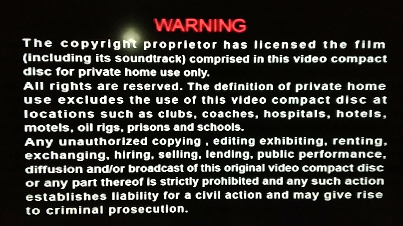 Innoform Media Logo with 2004 warning screen (Singaporean VCD Version ...