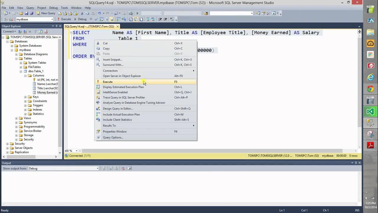 How to use The SQL Query Designer - YouTube