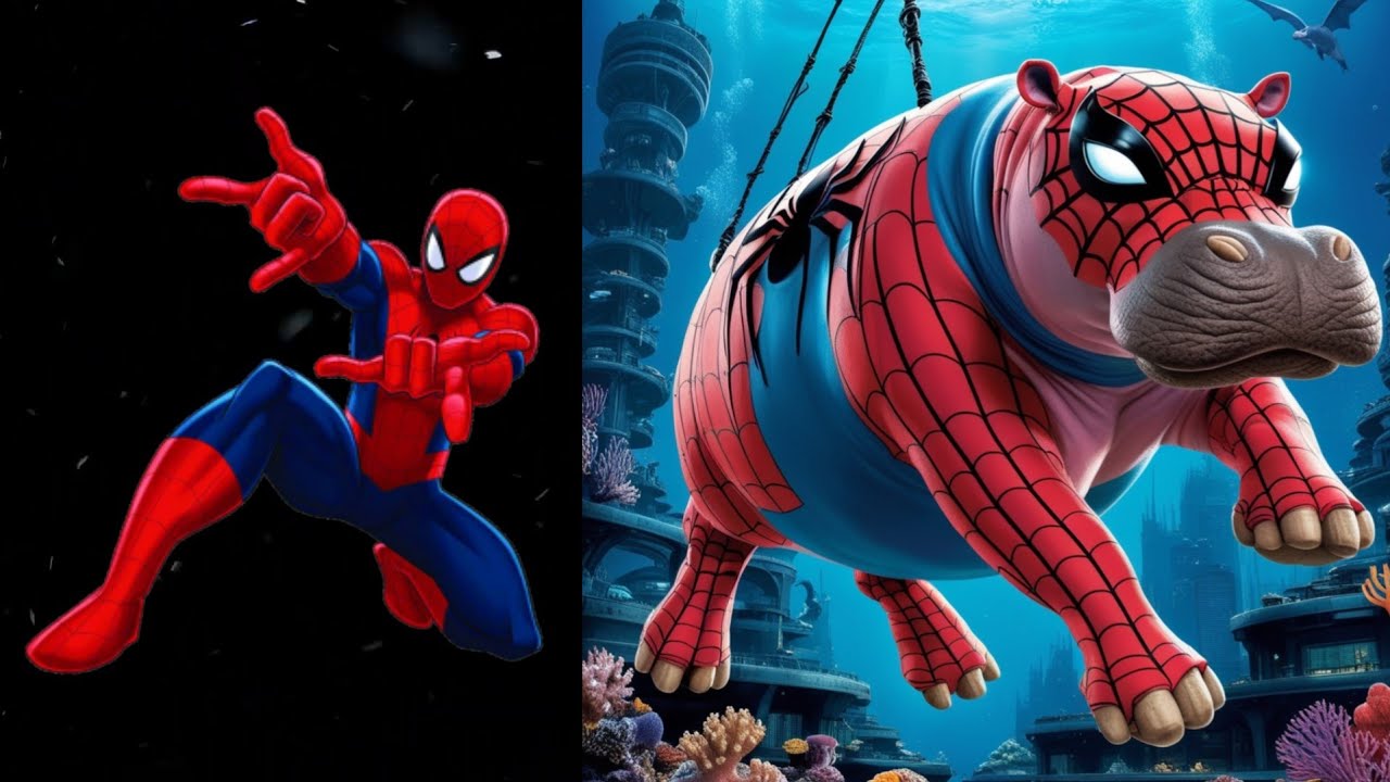 Avengers But Hippos 🦛 Epic Superhero to Mighty Hippo Transformation ...