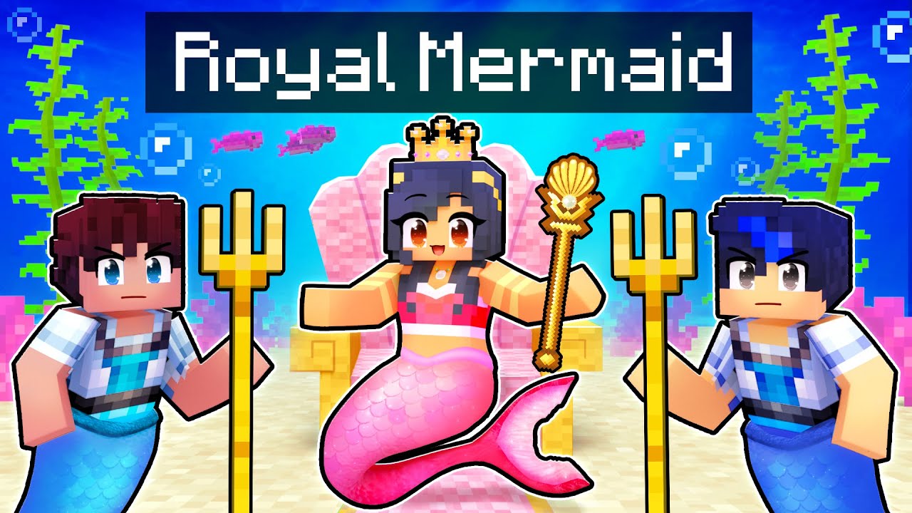 Playing As A ROYAL MERMAID In Minecraft! - YouTube