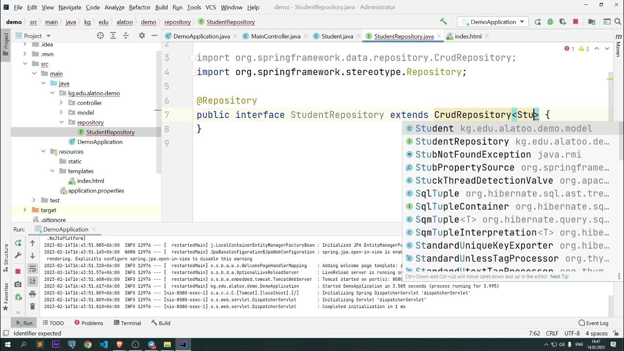 SPRING BOOT H2 DATABASE (THYMELEAF) - YouTube