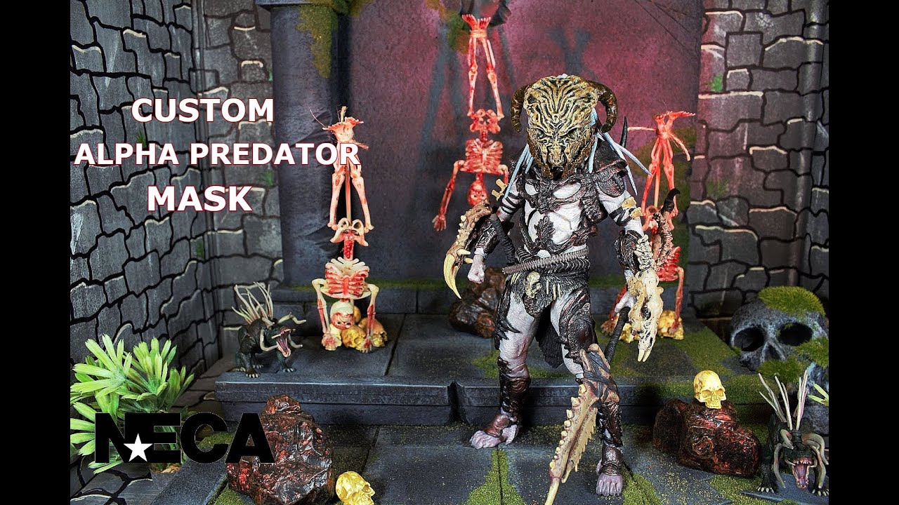 NECA ALPHA PREDATOR CUSTOM MASK By LRL CUSTOMS Review - YouTube